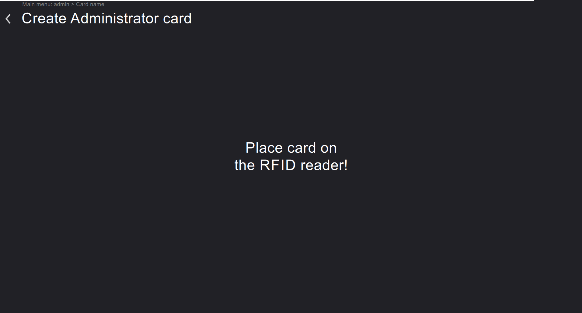 How to Create Admin Cards
